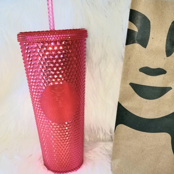 Starbucks | Other | Starbucks Holiday Studded Neon Pink Tumbler | Poshmark